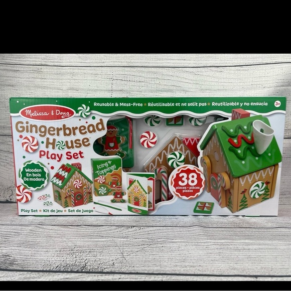 Melissa & Doug | Toys | Melissa And Doug 38pc Wooden Gingerbread House ...